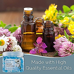 SMELLS BEGONE Odor Eliminator Gel Beads - Air Freshener - Eliminates Odor in Bathrooms, Cars, Boats, RVs & Pet Areas - Made with Essential Oils - Fresh Cotton Scent - 12 Ounce