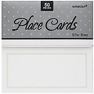Plain Pearlized Place Cards - 4" x 4", 50 Pcs