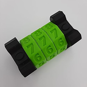 HERO Creations Life Counter 3 Rings Black Ends Magic The Gathering - RPG - Gloomhaven - Board Gaming (Green/Black)