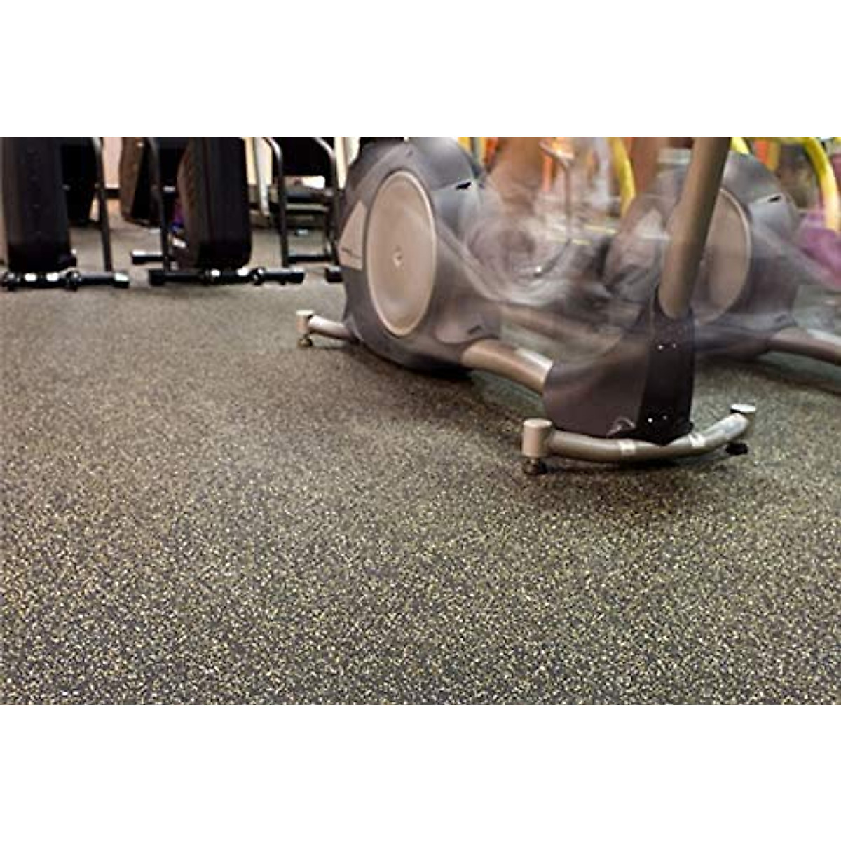 American Floor Mats 3/8in (9mm) Thick Solid Black 4' x 8' Heavy Duty Rubber Rolls, Protective Exercise Mats, Home Gym Rubber Flooring