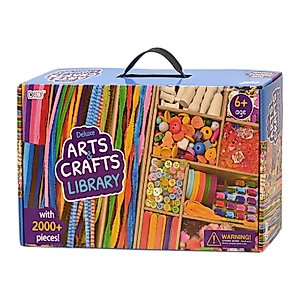 Darnassus 2000+ Craft Kit Library, Crafts Vault Supplies, Arts & Crafts Kit, Crafting Set Kits, Science Kits & Toys, Creative Set, Mega Art & Craft Materials Kit Box for Kids Ages 6-12 Gift