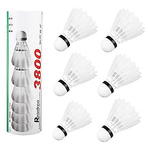 Dioche 12-Pack Nylon Shuttlecocks, White Badminton Shuttlecocks, Badminton Balls, Sports Hight Speed Training Badminton Birdies