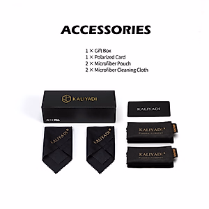 KALIYADI Polarized Sunglasses for Men and Women Semi-Rimless Frame Driving Sun glasses UV Blocking