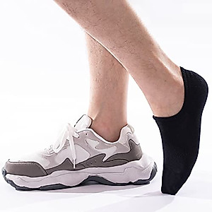 IDEGG No Show Socks Men Low Cut Ankle Short Socks for Men Casual Athletic Socks with Non Slip Grip