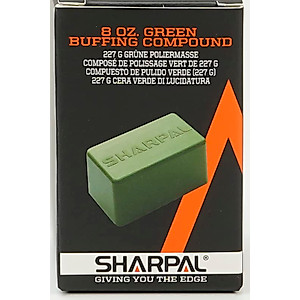 SHARPAL 209H 222g / 8 Oz. Polishing Compound Fine Green Buffing Compound, Leather Strop Sharpening Stropping Compound