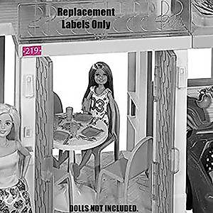 Barbie Replacement Parts Dreamhouse ~ FHY73 - Includes 9 Replacement Labels for The Dreamhouse Adventure Dollhouse