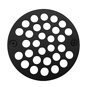 Westbrass 4" O.D. Sold Brass Shower Strainer Cover, Matte Black, D3192-62
