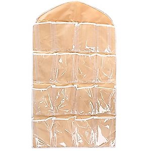 Cafuvv 1X 16 Pockets Door Hanging Bags Home Shoe Rack Hanger Storage Organizer for Underwear Socks Bras DB5
