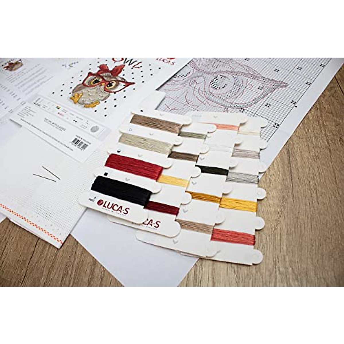 Cross Stitch Kit Luca-S - The Owl with Glasses, B1403