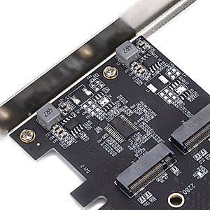 Nvme Pcie Card, Pcie Nvme Adapter NVME Two‑Plate Design 3.0 X16 Great Workmanship Environmentally Durable for Computer for Desktop for Replacement for PC