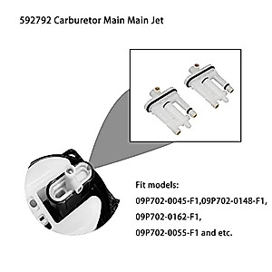 2pcs 592792 Carburetor Main Main Jet Fits for Briggs & Stratton Engine 09P702 Lawn and Garden Equipment Engine