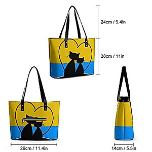 Womens Handbag Cat Leather Tote Bag Top Handle Satchel Bags For Lady