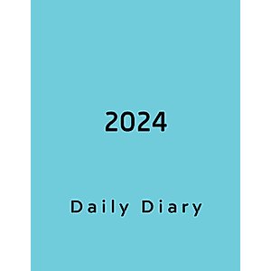 2024 Daily Planner One Page Per Day: 12 Month Organizer, Calendar 12 Months, Jan to Dec 2024, 8.5" x 11", 374 pages