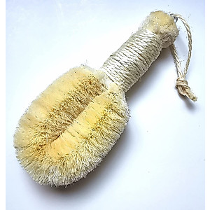 Dry Skin Bath Body Brush-100% Pure Natural Sisal Bristle. 9" Length