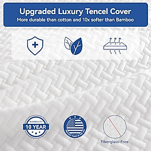 RV Mattress Short Queen 10 Inch Memory Foam Mattress, Cooling Green Tea/Gel Medium Firm Bed Mattress in a Box for Camper/Trailer/Truck, Pressure Relief Mattress Made in USA 75'' x 60''