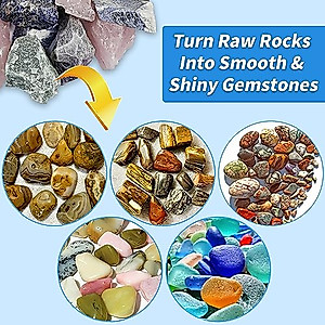 KomeStone Rock Tumbler Grits Kit, 4 Lbs, Polishing Grits & Ceramic Pellets Kit, Polish up to 25 Lbs Rocks, Compatible with Any Rocks & Rock Tumlers & Stone Polishers