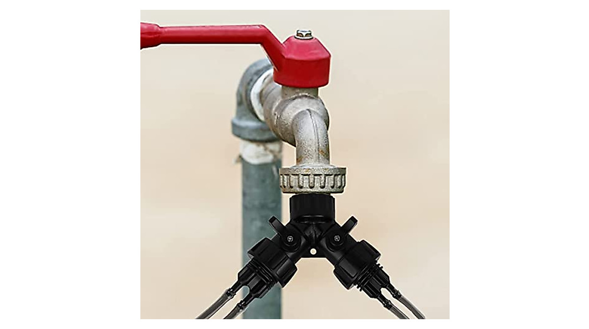 Yulaiyoen 2 Way Garden Hose Y Splitter for Drip Irrigation