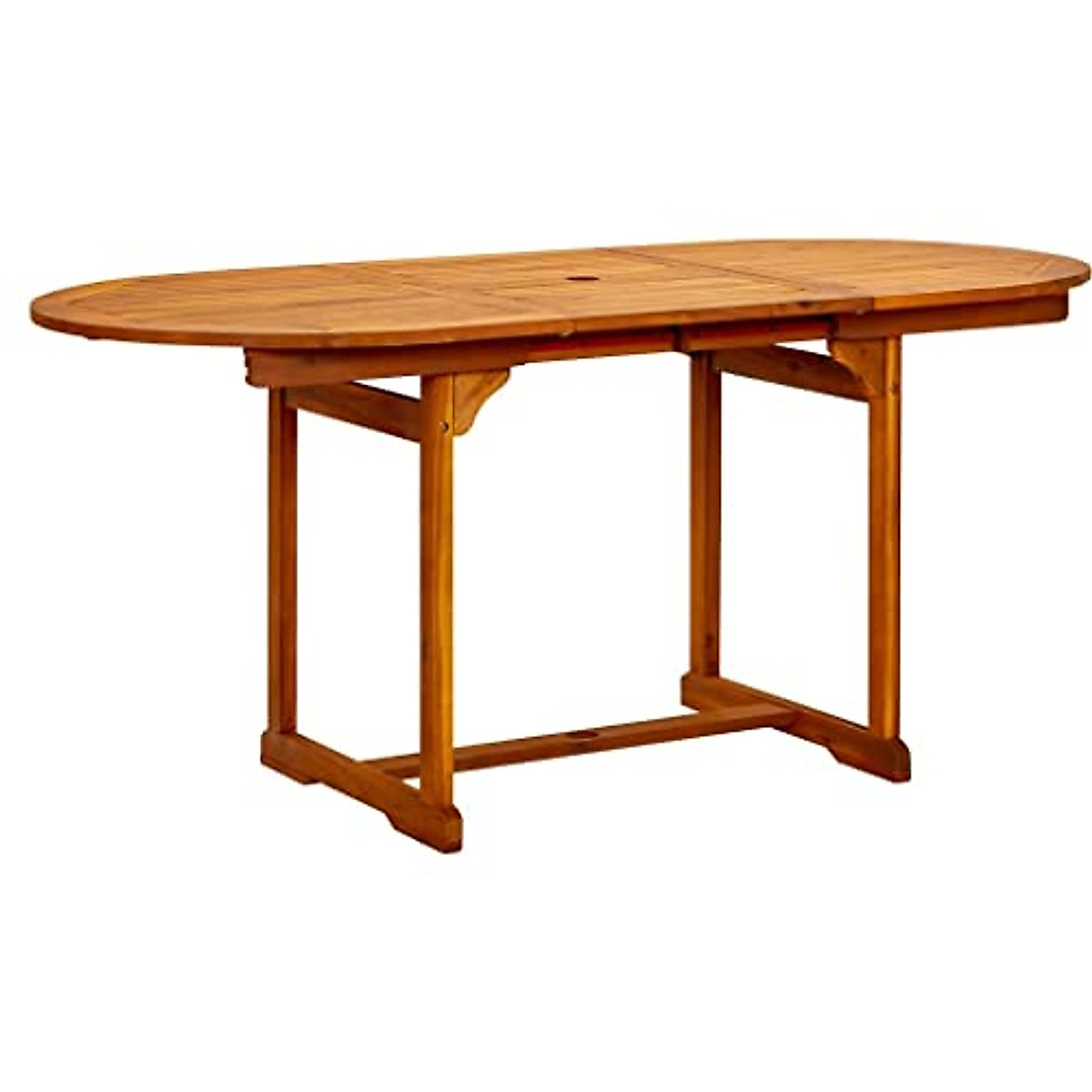 WIFESE Outdoor Dining Table 67"x32"x30" Weather-Resistant Patio Table Wooden Rectangle Dining Table Foldable Table Outdoor Acacia Table Farmhouse Rustic Table for Balcony,Garden,Outside Brown