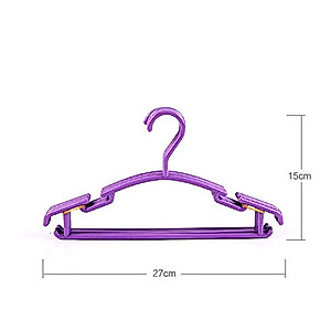 Clothes Hanger 10pcs Children Home Organizer Hook Wet Dry Tool Kids Anti Slip Coat Store Hotel Solid Toddler Baby Portable(Green)