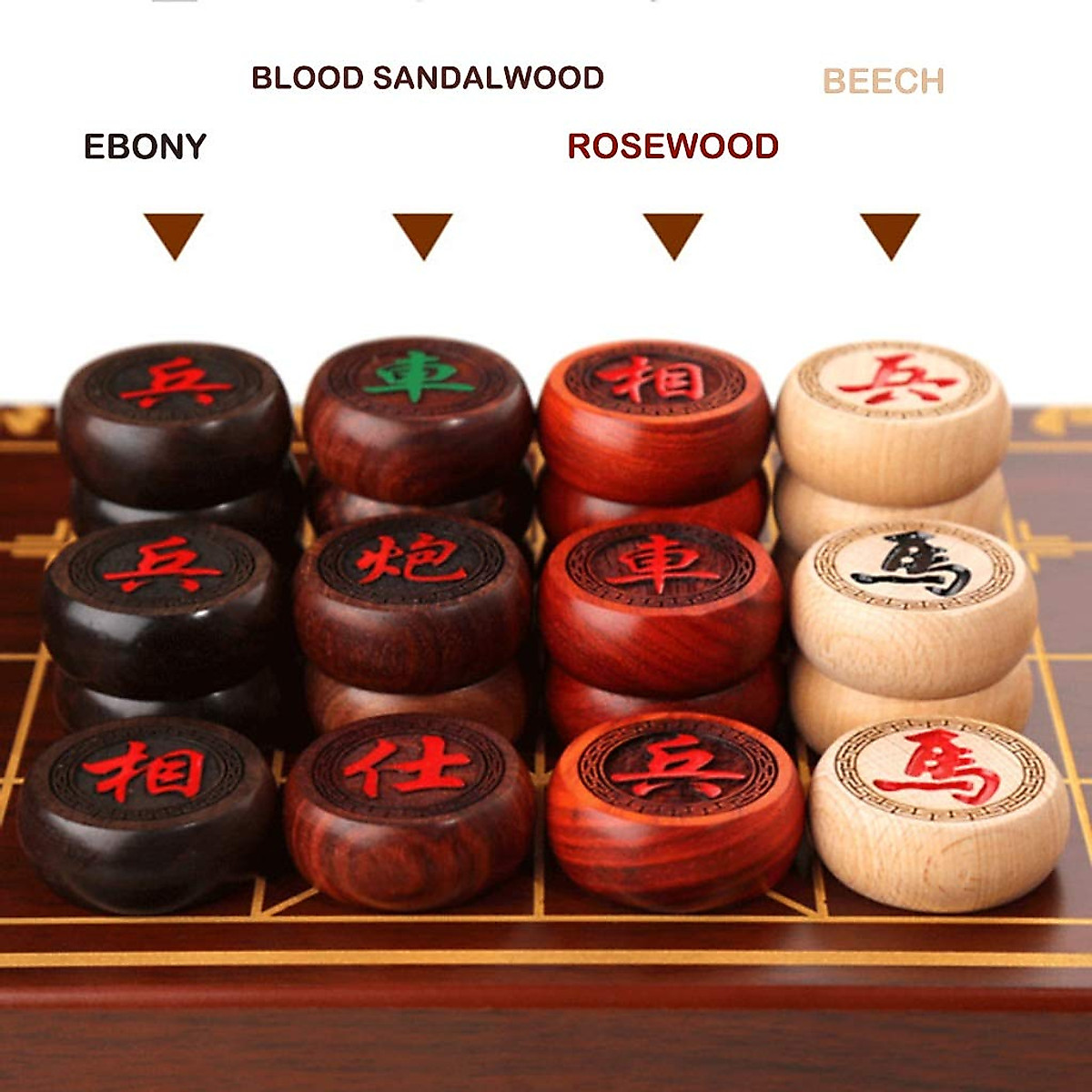 2 Players Strategy Board Games Chinese Xiangqi Chess Set Travel Games with Folding Chess Board Puzzle Games (Color : A, Size : 6cm/2.4")