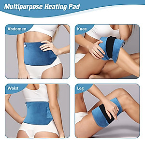 Hilph USB Heating Pad for Low Back and Stomach Pain Relief, Portable 5V 2A Car Travel Back Lumbar Heating Pad with Straps, Warm Therapy for Cramps, Sciatica Pain, Waist (Not Chargeable)
