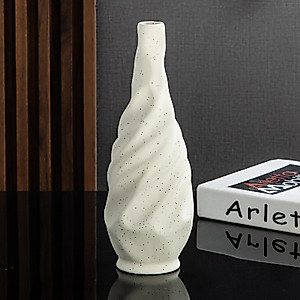 Yundu Beige Vintage Ceramics Vases for Flower, Living Room Décor, Coffee Table Décor,Modern Ceramic Vase for Pampas Grass and Home Decor - Perfect for Centerpieces