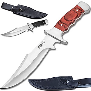UMF 2 SET Fixed Blade Knives Skinning Knife Fix Blade Deer Hunting Knives with Sheath, Full Tang Sharp Knives for Men, Big Survival Bushcraft Knives for Camping Fishing Hiking Skinn and Outdoor