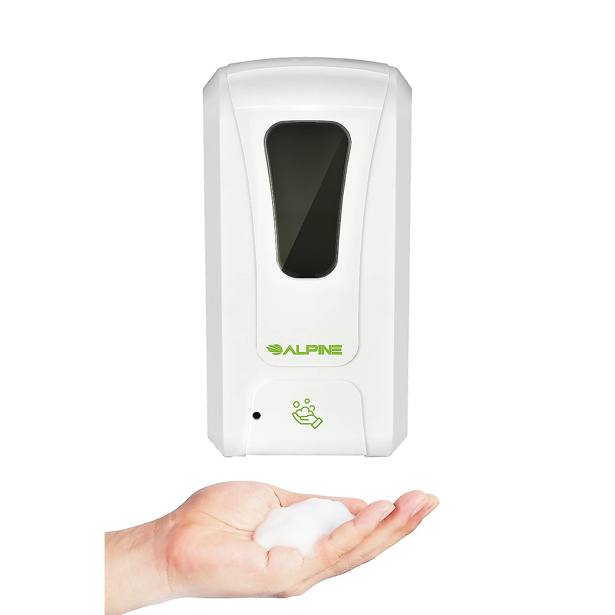 Alpine Automatic Hand Sanitizer Dispenser - Touchless Soap Dispenser for Restaurant, Hospital, School, Hotel, Kitchen and Bathroom -1200mL Foam White