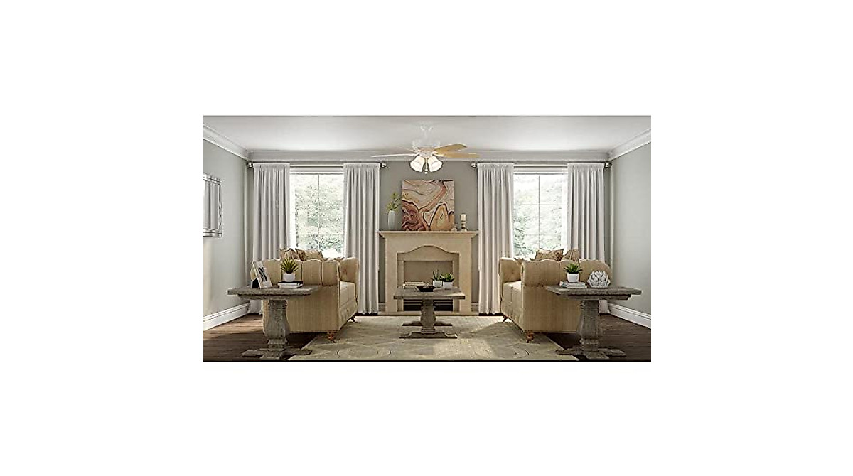 Hampton Bay Devron 52-Inch Matte White LED Ceiling Fan | Energy Efficient