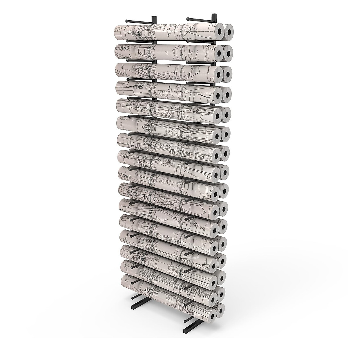 Wall Mount Blueprint Storage Rack Hanging Poster Display Rack Blueprint Roll File Holder,Art Paper Racks,Bulletin Board Paper Roll Holder Rack