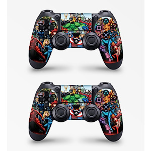 giZmoZ n gadgetZ Superhero Skins for PS4 Playstation 4 Console Decal Vinal Sticker + 2 Controller Set