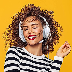 VersionTECH. White Gaming Headset PS5 PS4 Game Headphones Xbox One Gaming Earphones with Mic, LED Lights for PS5/ PS4/ Xbox 1/ PC/Mac Computer/Switch, Kids, Girls