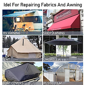 Wellgo 3.15 in x 39 ft Tent Repair Tape for Tarp, RV Awning Repair Tape, Outdoor Camping Gear Repair Tape, Great for Canvas, Boat Covers, Sail Tape, Tear Repair Patch Kit, Waterproof