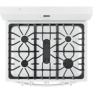 Frigidaire FCRG3052AW 30" Freestanding Gas Range with 5 Sealed Burners 5 cu. ft. Oven Capacity in White