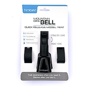 Timber Mountain Bike Bell - New Quick Release Model Yew! - Multi-use MTB Trail Bell with Dual Modes