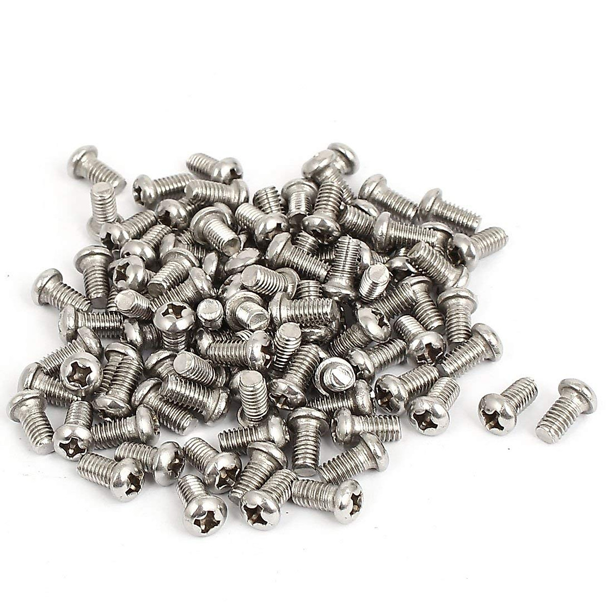 304 Stainless Steel M2 Phillips Round Pan Head Machine Screws (M2 X 6MM)