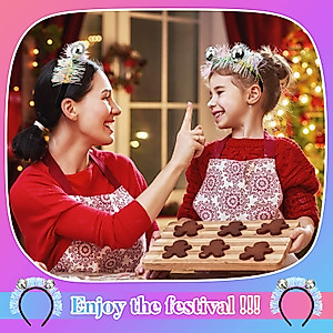 SATINIOR 6 Pcs Disco Ball Headband with Tinsel Disco Party Decorations Disco Ball Hat Disco Ball Decor Ball Boppers Costume Headpiece Disco Accessories for Kids Adults Christmas 1970s Party