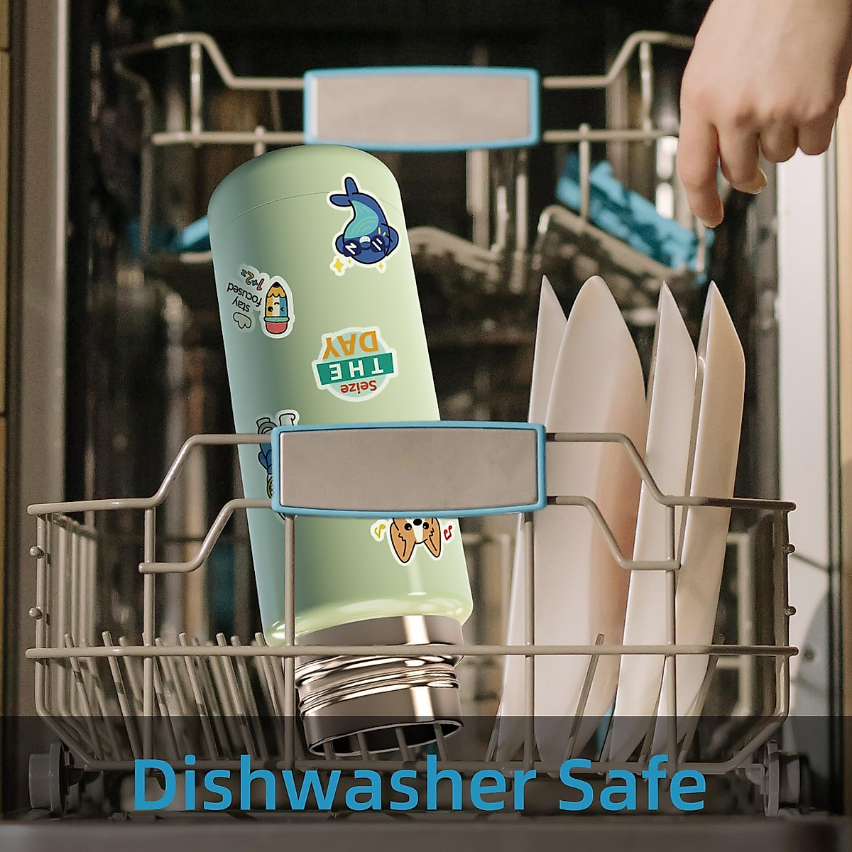 Sontanbao 98PCS Cute Water Bottle Stickers for Kids, Stickers for Water Bottles, Waterproof Stickers Vinyl Stickers Laptop Stickers Inspirational Stickers Pack