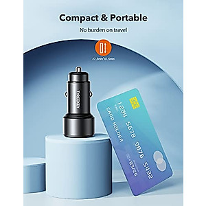 USB C Car Charger,THREEKEY 38W PD Car Charger Fast Charging, USB Type C Car Charger Adapter Cargador para Carro for iPhone 14 13 12 11,iPad Pro,Samsung Galaxy,LG,Google Pixel,Moto