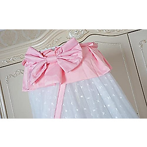 JOYLIFE Baby Net Baby Toddler Bed Crib Dome Canopy Netting (Pink)