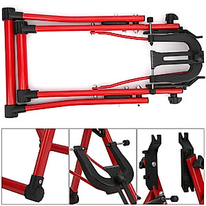 Bike Repair Tool, with Ruler and Thimble Compact Design Sutrdy Bicycle Wheel Truing Stand Convenient with Foldable Aluminum Alloy for Bicycle Repair