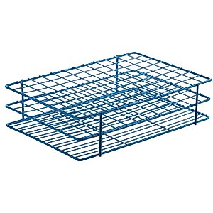 SP Bel-Art Poxygrid 96-Place Test Tube Rack for 16-17mm Tubes, Durable Wire Frame with Chemical-Resistant Blue Epoxy Coating, Ideal for Lab, Drug Discovery, and Robotic Applications – Autoclavable
