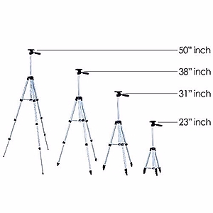 50" Aluminum Camera Tripod with Built in Bubble Level Indicator for All GoPro HERO Cameras + Tripod Mount & an eCostConnection Microfiber Cloth