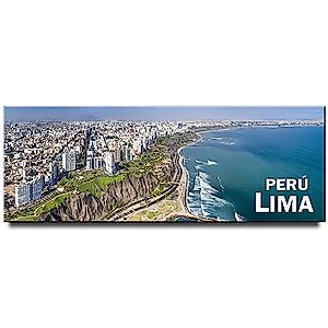 Lima Panoramic Fridge Magnet Peru Refrigerator Door Photo Magnet Travel Souvenir