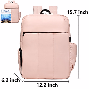 Baolab Quilted Puffer Backpack Puffy Daypack with Shoe Compartment for Women Ladies Travel Casual Water Resistant (Black)