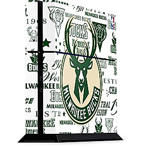 Skinit Decal Gaming Skin for PS4 Console - Officially Licensed NBA Milwaukee Bucks Historic Blast
