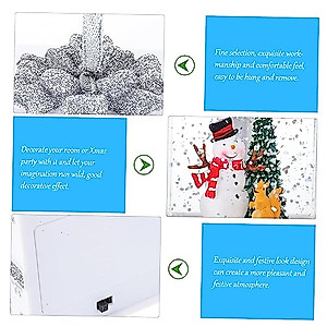 DOITOOL 1pc Christmas Decorations Battery Christmas Lights Earth Decorations Christmas Snow Globes Holiday Hanging Lantern Lighted Glitter Lantern Light up Snow Globe Plastic White Music