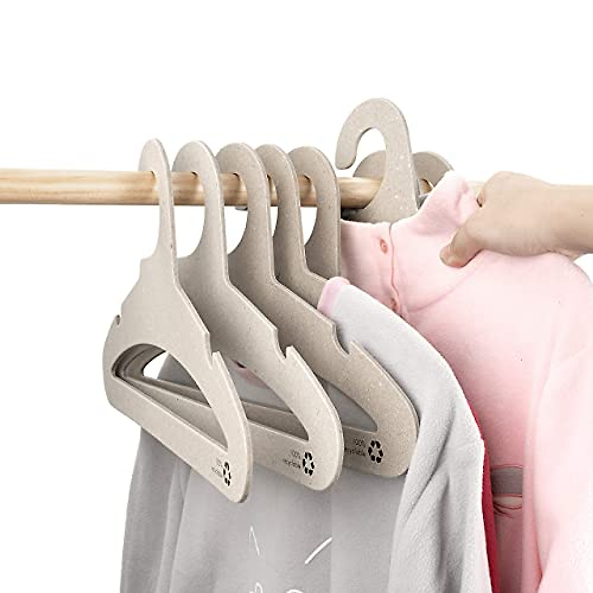 Koobay 17" Adult Natural Recyclable Paper Cardboard Coat Suit Clothes Hangers Storage Display 50PACKS