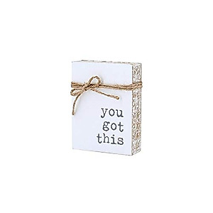 Mini Jute Rope Block Sign (You Got This)