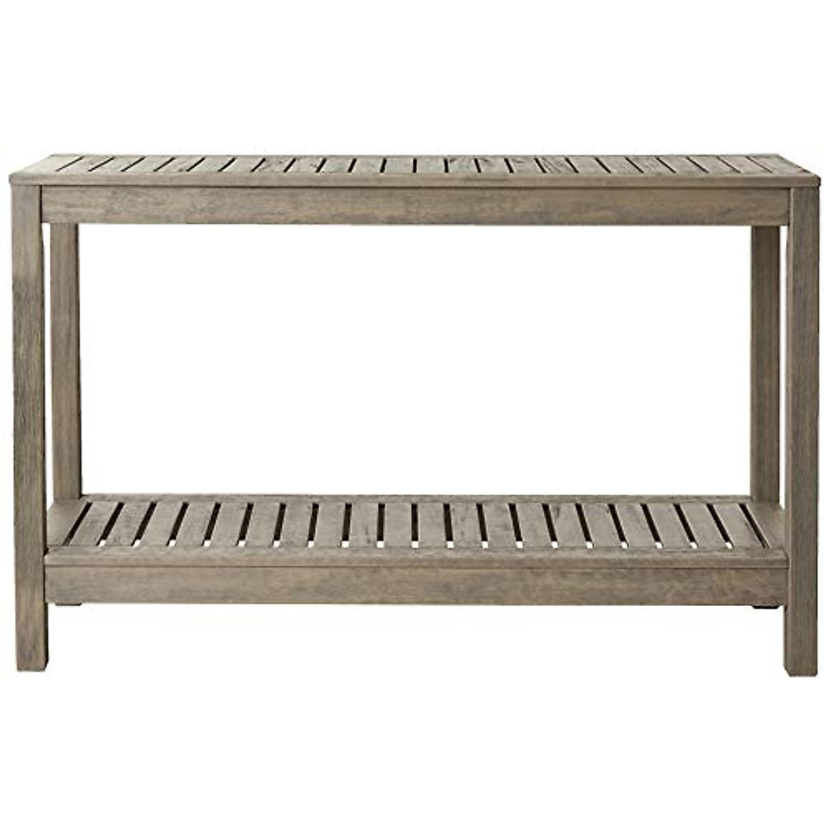 Cambridge Casual Solid Wood West Lake Outdoor Console Table, Weathered Gray